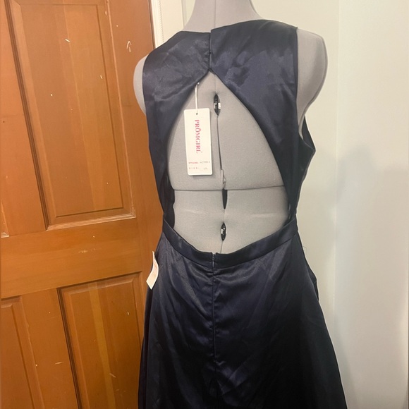 PromGirl | Dresses | Navy Open Back Prom Dress | Poshmark